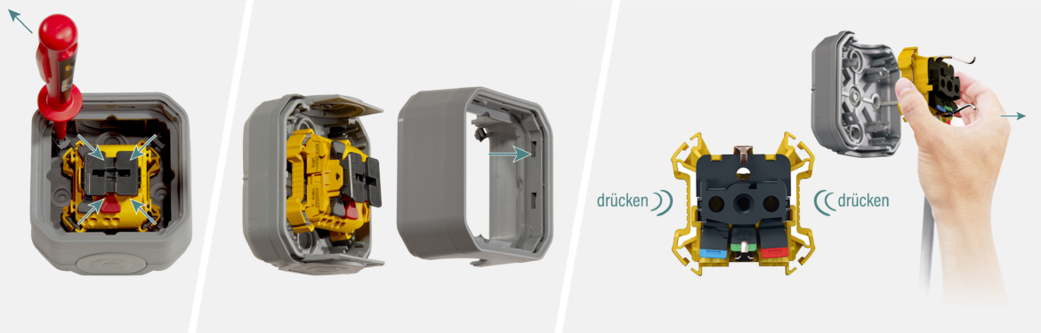 Mühelose Montage und Demontage von Plexo New